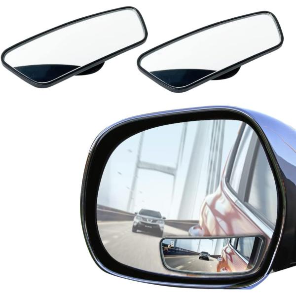 商品名VARGTR 2 Pack Blind Spot Mirrors,ramed Rectangular Blind Spot Mirror with Adjustable Stick,HD Glass and ABS Housing C...