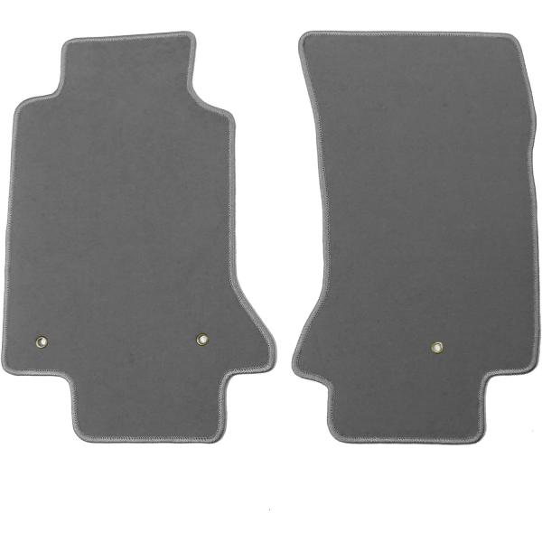 商品名IKON MOTORSPORTS, Floor Mat Compatible with 1997-2004 Chevrolet Corvette, Factory Fitment Gray Nylon Front Car Floor ...