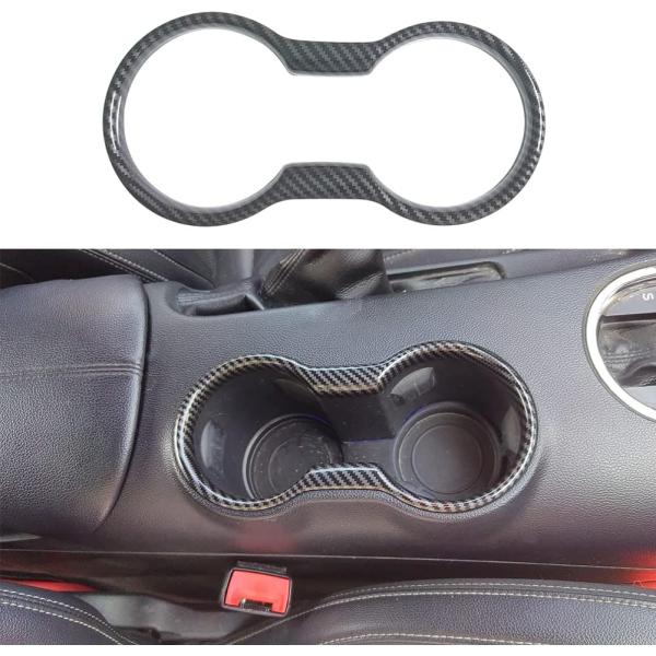 商品名AOKIO Interior Center Console Water Cup Holder Frame Cover Trim for Ford Mustang Accessories 2015 2016 2017 2018 2019...