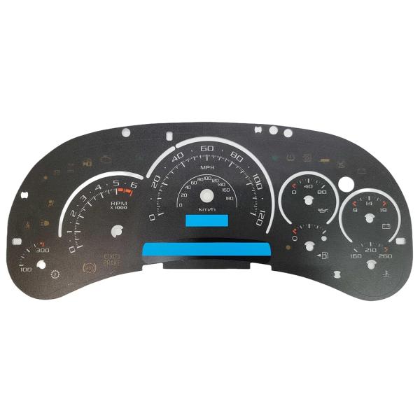 商品名Tanin Auto Electronix カスタムブラックゲージフェイスオーバーレイ クリアスケールと数字 | 2003-2005キャデラックエスカレード&amp;ハマーガソリン計器クラスタスピードメーターに適合 | 7ゲージ | ...