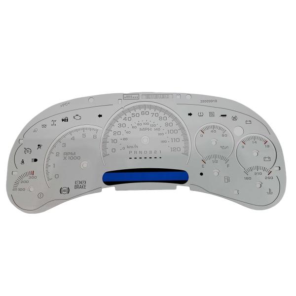 商品名Tanin Auto Electronix カスタムホワイトゲージフェイスオーバーレイ クリアスケール | 2006-2007 GMC &amp; シボレートラック計器クラスタスピードメーターに適合 | 7ゲージ | オーバーレイのみ...
