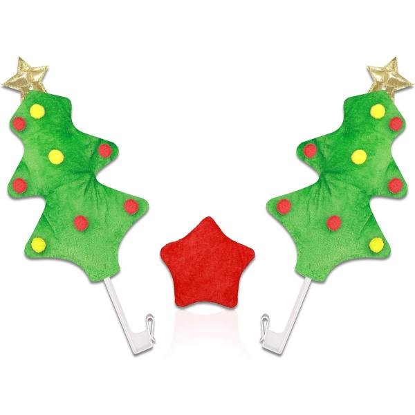 商品名EcoNour X-Mas 枝角 スターグリルノーズ付き | X-Mas 枝角デコレーション ソフトで丈夫なプルッシュ生地 | 枝角 車の装飾 硬いサポートロッドとしっかりと縫い付けられたステッチ付きEcoNour X-Mas Ant...