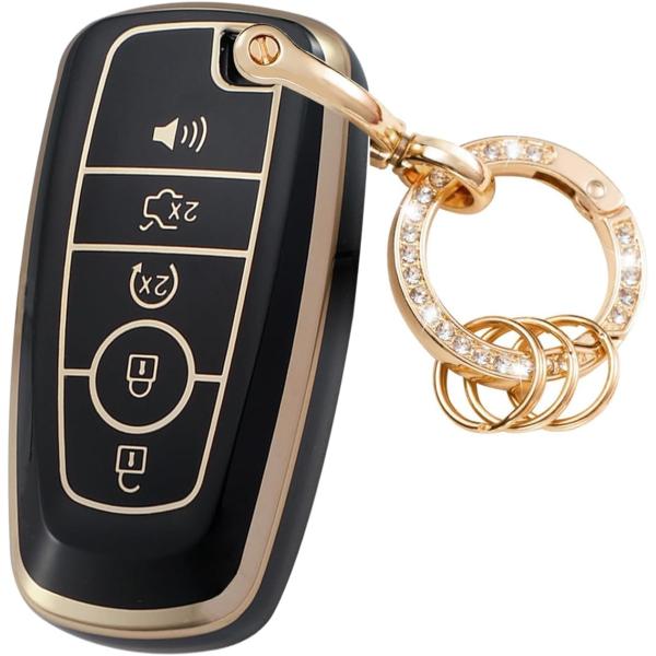 商品名WSAuto Key Fob Cover Compatible with Ford Bronco Mustang Fusion Raptor F150 F250 Edge Explorer Expedition Lincoln Cor...