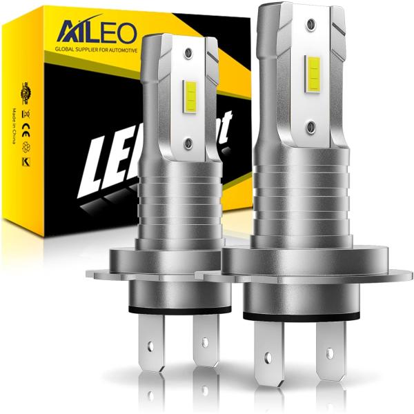 商品名AILEO H7 LED Bulb, 6pcs Upgraded Large CSP Chips, 350% Brightness 40W 8000LM Super Bright 6500K Cool White H18 LED Bu...