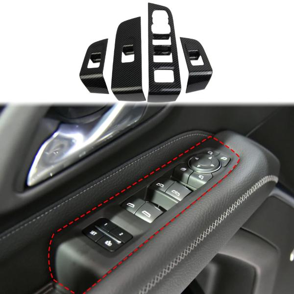 商品名Carbon Fiber Door Window Lift Switch Panel Cover Trim for 2021-2023 Chevy Tahoe Suburbanブランド：Fewshaw商品サイズ：高さ：6.3 cm横幅...