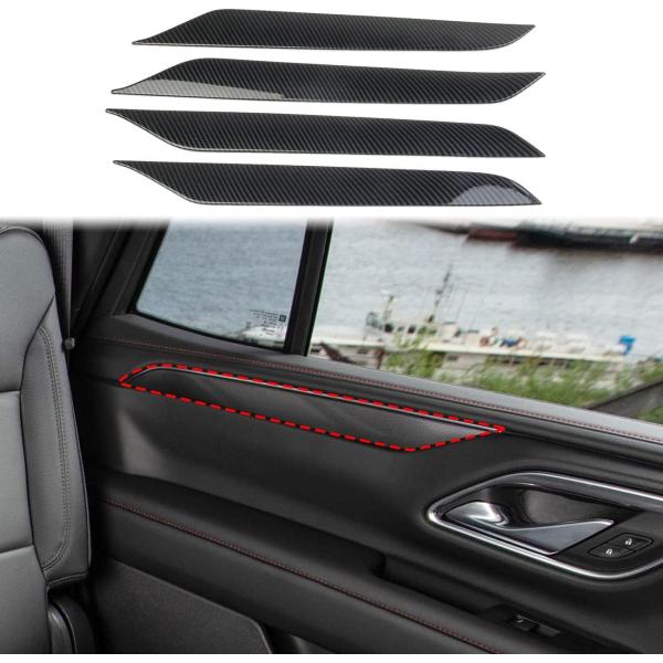 商品名Fewshaw Carbon Fiber Door Panel Trim Cover For 2021-2023 Chevy Tahoe Suburbanブランド：Fewshaw商品サイズ：高さ：5.1 cm横幅：9.1 cm奥行：5...