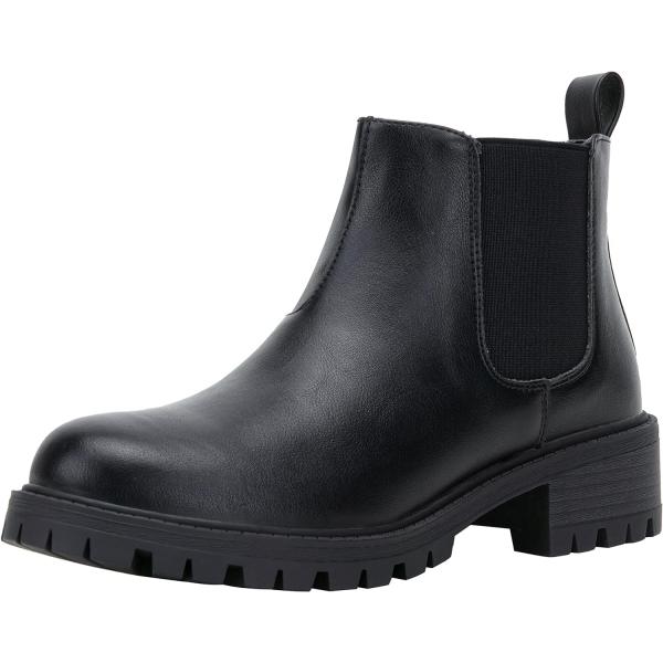 商品名Vepose Women's 9625 Chelsea Ankle Boots, Low Heel Slip-on Fashion Booties, Black, Size 8 US(CJY9625 Black 08)ブランド：Vep...