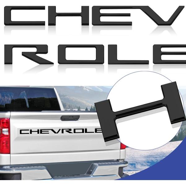 商品名Letras de inserci n 3D para puerta trasera elevadas compatibles con Silverado 1500 2500 HD 2019-2022 2023, accesorios...