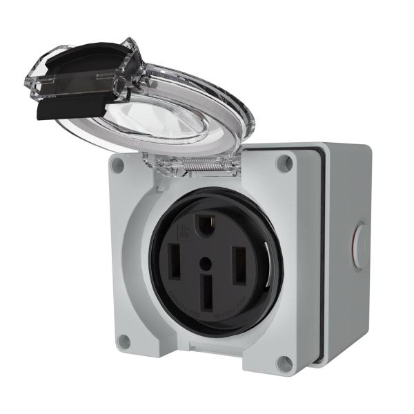 商品名STARELO 50Amp RV Power Outlet Box,NEMA 14-50R Receptacle 125/250Volt,Outdoor dustproof and Weatherproof for RVs, Elec...