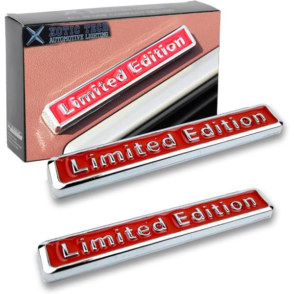 商品名Xotic Tech 2pcs Universal Limited Edition Logo Emblem Metal Badge Sticker Decal for Side Fender Trunk Compatible with...