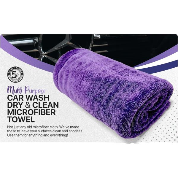商品名55tech プレミアム洗車タオル55tech Fast Drying Towels for Cars 31""x20"" Car Wash Dry &amp; Clean Microfiber Towel Twist-Loop Pi...