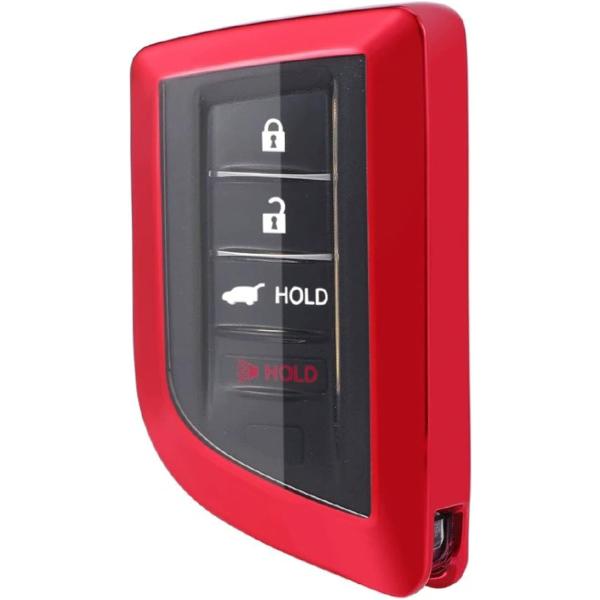 商品名キーフォブカバーケース 2022 Acura MDX リモートホルダー スキンプロテクター キーレスエントリースリーブアクセサリー (レッド)Key Fob Cover Case Fit for 2022 Acura MDX Remo...