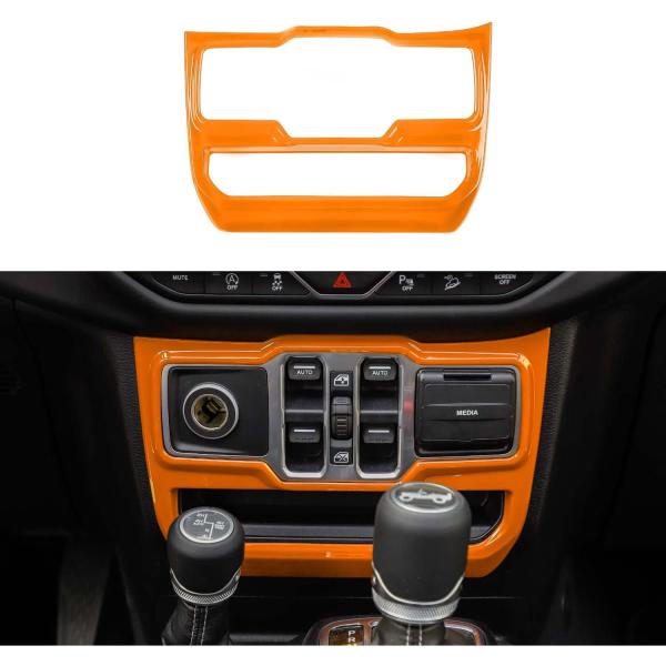 商品名RT-TCZ Window Control Panel Trim Cover Center Console Decoration Interior Accessories for Jeep Wrangler JL JLU &amp; ...