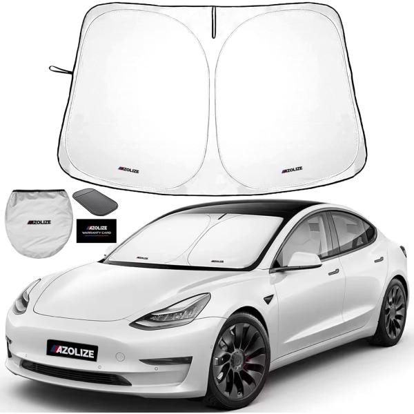 商品名Azolize Tesla Model 3 Y フロントガラスサンシェードAzolize Windshield Sunshade Designed for Tesla Model Y and 3 2016-2023 Front Win...