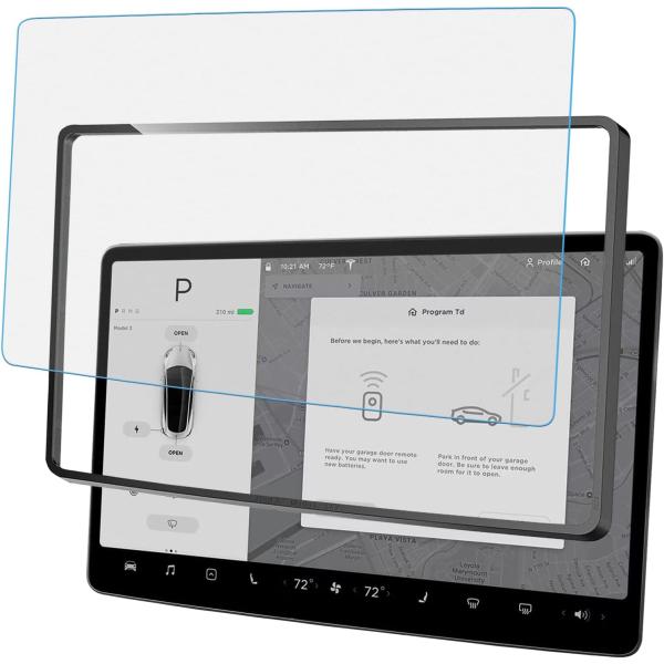 商品名Miimall Model Y/3 スクリーンプロテクター フルスクリーン強化ガラス 簡単取り付けツール アンチグレア 指紋防止 防水 保護フィルム モデルY/3用 (マット)Miimall Tempered Glass Screen...