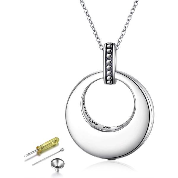 商品名Ladytree 遺灰用ネックレス レディース 925スターリングシルバー 生命の樹/生命の輪 永遠の思い出 火葬ネックレス 記念品骨壺ペンダントネックレス 遺灰ジュエリー レディース メンズ, スターリングシルバー, スターリングシ...