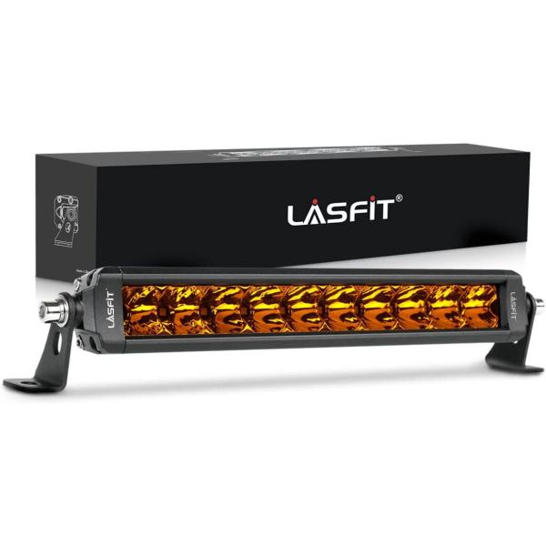 商品名Lasfit 12インチ アンバーライトバー IP67防水 LEDライトバー 単列アンバーLEDライトバー オフロード アンバーライトバー 霧/夜間の運転用 ジープ ピックアップ トラック SUV ATV UTV用Lasfit 12 ...