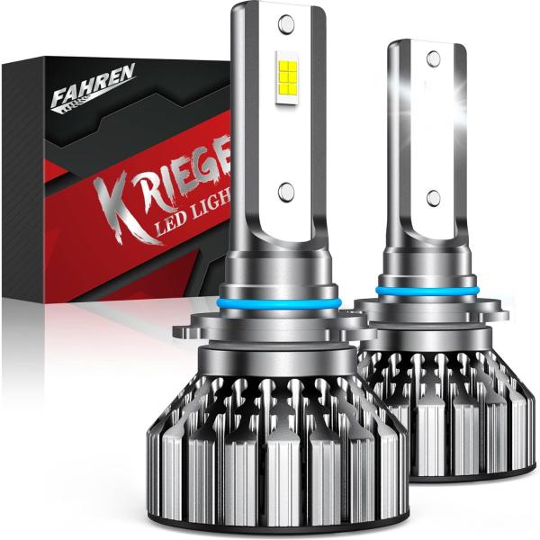 商品名Krieges Fahren 9005/HB3 LEDヘッドライト電球 - 18000LM 400%明るい 9005 LED電球 - 6500K クールホワイトハイビーム - プラグアンドプレイ - IP68防水 - ハロゲン交換 -...