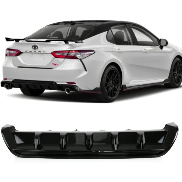 商品名Auraroad リアディフューザー カムリ SE XSE 2018-2021 リアバンパー リップシャークフィン ボディスプリッター バランスディフューザー (光沢ブラック)Auraroad Rear Diffuser Compat...