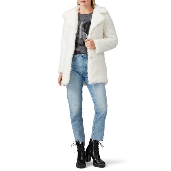 商品名:  Wish Rent the Runway Pre-Loved Moda Faux Fur Coat, White, X-Smallブランド: Wish商品サイズ: X-Small高さ: 39cm横幅: 37cm奥行: 11cm重...