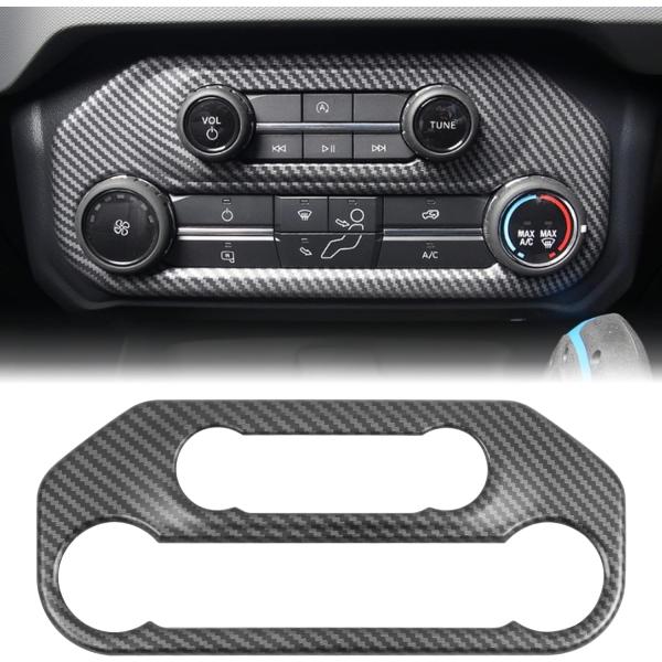商品名G Center Console Trim Compatible with Ford Bronco 2021 2022 Console Button Frame Panel Cover Trim Matte Carbon Fiber ...