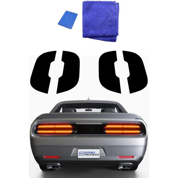 商品名2015-2022 Dodge Challengerテールライトデカールオーバーレイテールライトカバー、チャレンジャーアクセサリー。Compatible with 2015-2023 Dodge Challenger Tail Lig...