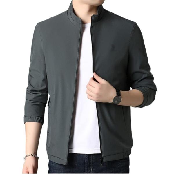 商品名:  N/A Stand Collar Streetwear Mens Coats and Jackets Zipper Windbreaker Simple Casual Mens Clothes (Color : A, Size ...