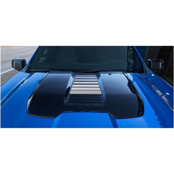 商品名EmblemsPlus 2022 2023 Chevy Silverado ZR2 Custom LT Trail Boss Center Hood Scoop Fade Decal Silver GM Official Licens...