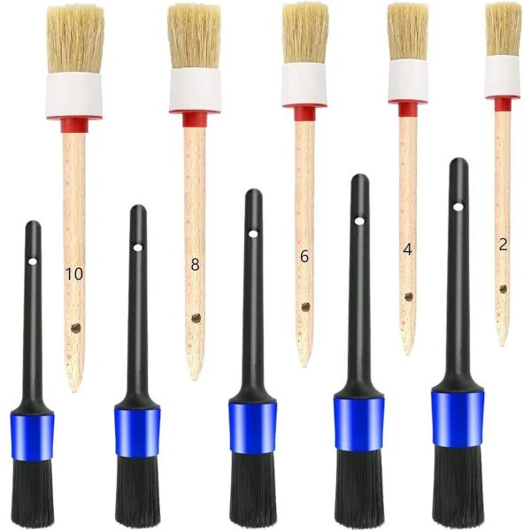 商品名Nurkul Car Detailing Brush Set, Car Brushes for Detailing Auto Boars Hair Detailing Brushes Set, Auto Car Detailing B...