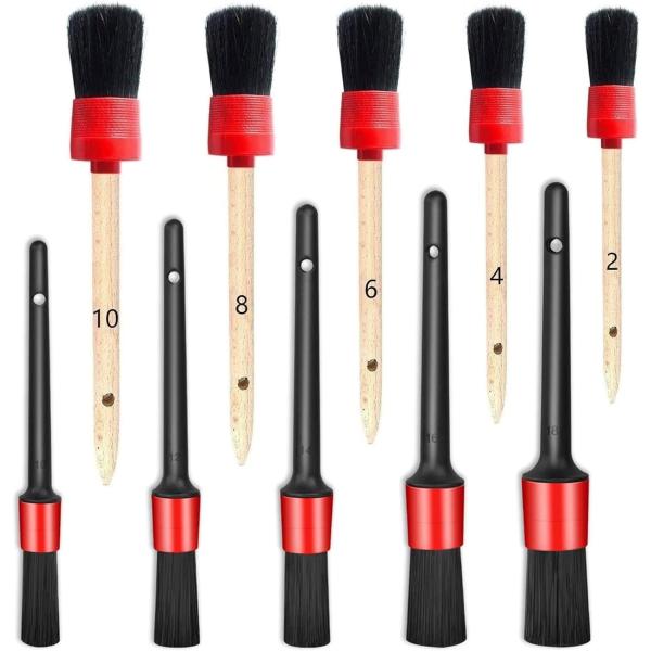 商品名Nurkul Car Detailing Brush Set, Car Brushes for Detailing Auto Boars Hair Detailing Brushes Set, Auto Car Detailing B...