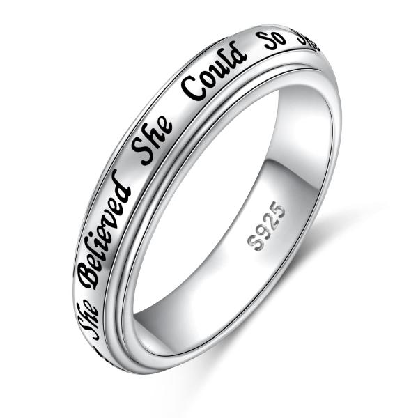商品名:  She Believed She Could So She Did Spinner Ring for Women Girls Fidget Rings for Anxiety Stress Relieving ADHD Auti...