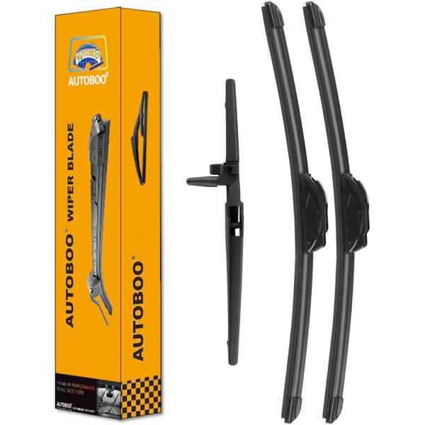 商品名AUTOBOO 24""+20"" Windshield Wipers with 12 Inch Rear Wiper Blade Replacement for Toyota 4runner 2010 2011 2012 2013 ...