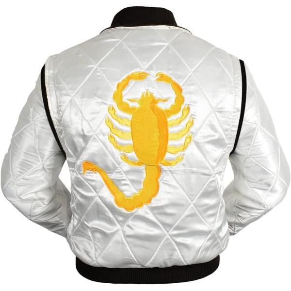 商品名:  Drive Scorpion Jacket - Ryan Gosling Drive Jacket - White Satin Bomber Mens Quilted Jacketブランド: Leather Jacketz商品サ...