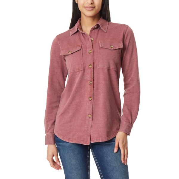 商品名:  WallFlower Women's Taylor Essential French Terry Boyfriend Fleece Spring, Summer and Fall Light Shacket Jackets, S...