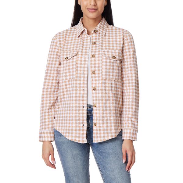 商品名:  WallFlower Women's Taylor Essential French Terry Boyfriend Fleece Spring, Summer and Fall Light Shacket Jackets, L...