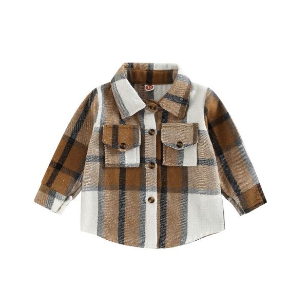 商品名:  NaranjaBurbuja Toddler Baby Boys Girls Plaid Flannel Shirt Jacket Infant Little Kids Button Down Long Sleeve Shack...