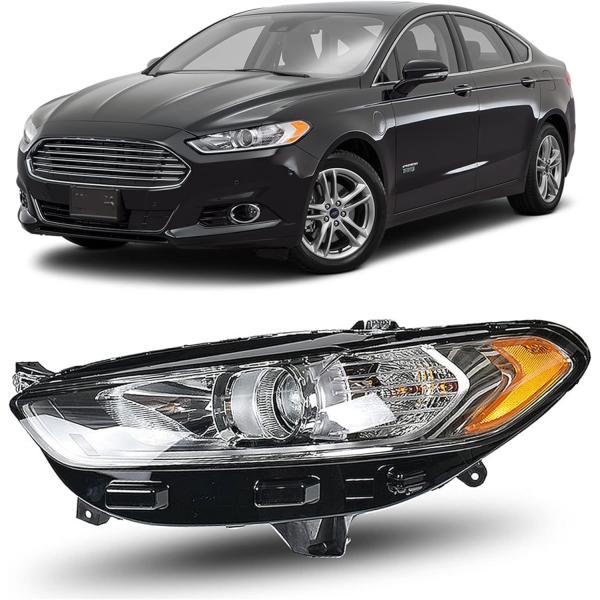 商品名labwork ヘッドライト アセンブリ 交換用 2013-2016 フォード フュージョン 4ドア セダン ハロゲン モデル フロントライト ヘッドランプ プロジェクター クローム ヘッドライト 運転席側labwork Headli...