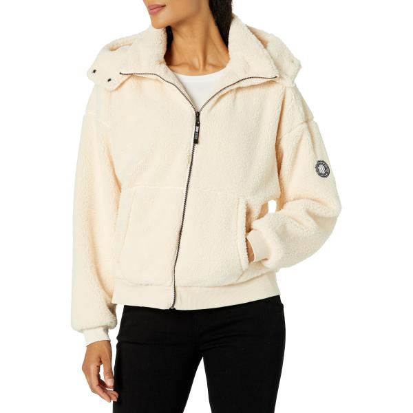 商品名:  DKNY Women's Sport Hooded Roebling Fleece Jacket, Egg NOG, Mediumブランド: DKNY商品サイズ: Medium高さ: 46cm横幅: 33cm奥行: 15cm重量...