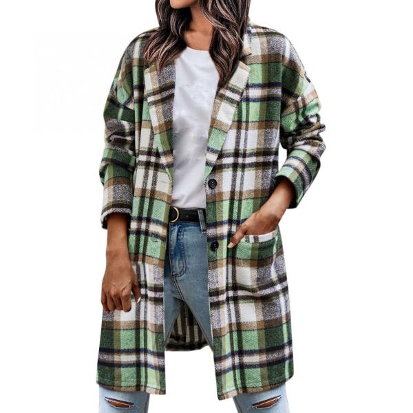 商品名:  Winter Clothes for Women 2022, Womens Winter Coats, Womens Flannel Plaid Shirts Jacket Shacket Coats Casual Button...
