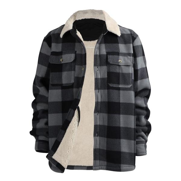 商品名:  Yasumond Sherpa Lined Jackets for Men Big and Tall Flannel Buffalo Plaid Fleece Sweatshirtsブランド: Yasumond商品サイズ: Sm...