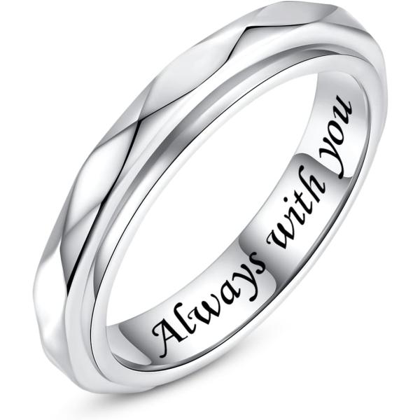 商品名925 Sterling Silver Spinner Ring for Relieving Worry ADHD Autism Anxiety Fidget Rings for Women Men(Style2 Size7)ブランド...