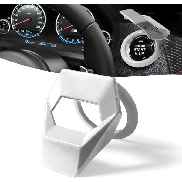 商品名カーエンジンスタートボタンカバー ユニバーサルワンタッチカーエンジンスタートボタンカバー 車のインテリアアクセサリー 車、SUVに最適 (シルバー)Car Engine Start Button Cover, Universal On...