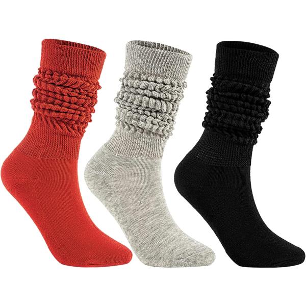 商品名Century Star Knee High Socks Red Socks Womens Crew Socks Winter Boot Socks for Women Knit Scrunchie Socks Black Socks...