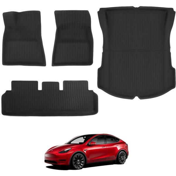 商品名BASENOR Tesla Model 3 フロアマット 3D裏地 全天候型ノンスリップ防水ブーツマット カーゴライナーアクセサリー 2023 2022 2021モデル3に対応BASENOR 4PCS Tesla Model 3 Fl...