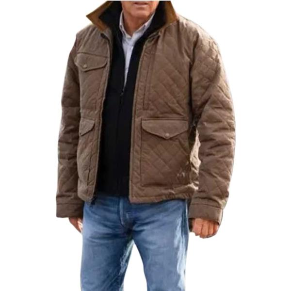 商品名:  MAFZ Fashion Men's John Dutton Yellowstone Cowboy Rip Wheeler Kevin Costner Quilted Jacket Cottonブランド: MAFZ Fashio...