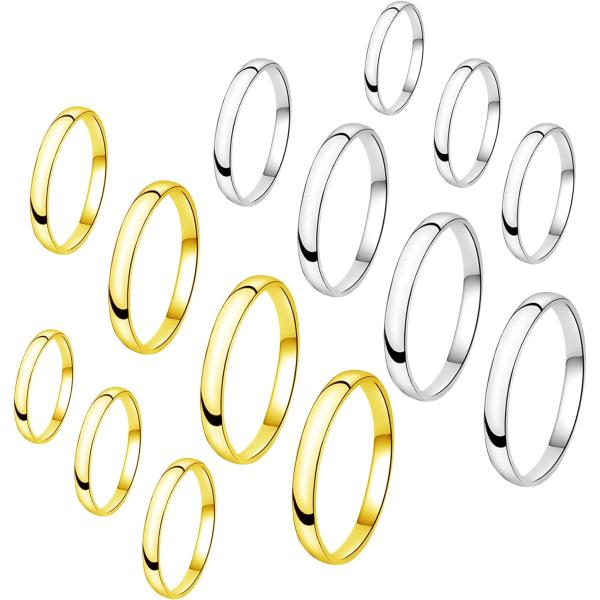 商品名MJust 14Pcs 2mm Stainless Steel Toe Ring Closed Plain Thin Band Toe Rings for Woman Rose Gold|Silver|Gold Stacking Ri...