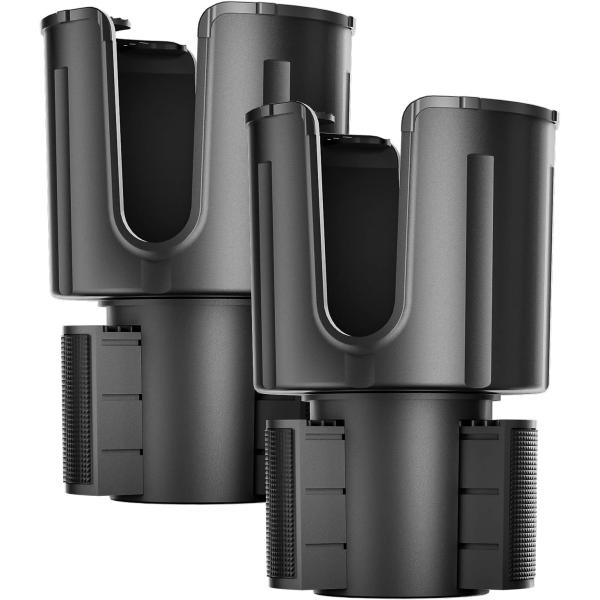 商品名車用カップホルダーエキスパンダー オフセット調整可能ベース付き Yeti 20/36/48オンス ハイドロフラスコ 32/40オンス ほとんどのカップホルダーにフィット 直径3.4インチ~4.8インチ (2個セット)Car Cup H...