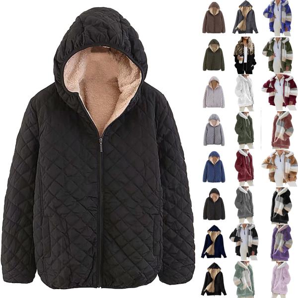 商品名:  Jackets for Women 2022 Winter Fashion Fleece Full Zip Up Hoodie Casual Thick Warm Comfy Fuzzy Coat Plus Size Long ...