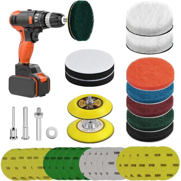 商品名NAKOMD ヘッドライト修復キット (31)NAKOMD 34 Pieces 3 Inch Car Headlight Restoration Kit, Headlight Cleaner with  ”  ” Shanks, Ba...