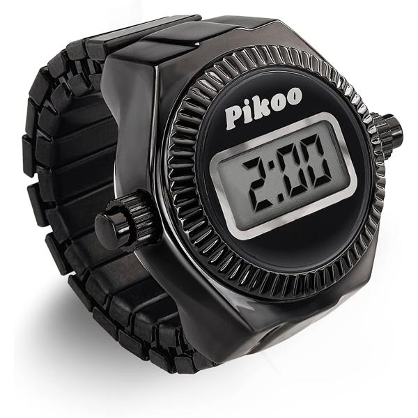 商品名Pikoo: Digital Ring Watch w/Time &amp; Date, One Size Fits All (2nd Gen) Midnight Blackブランド：Pikoo商品サイズ：高さ：2.2 cm横幅：8....